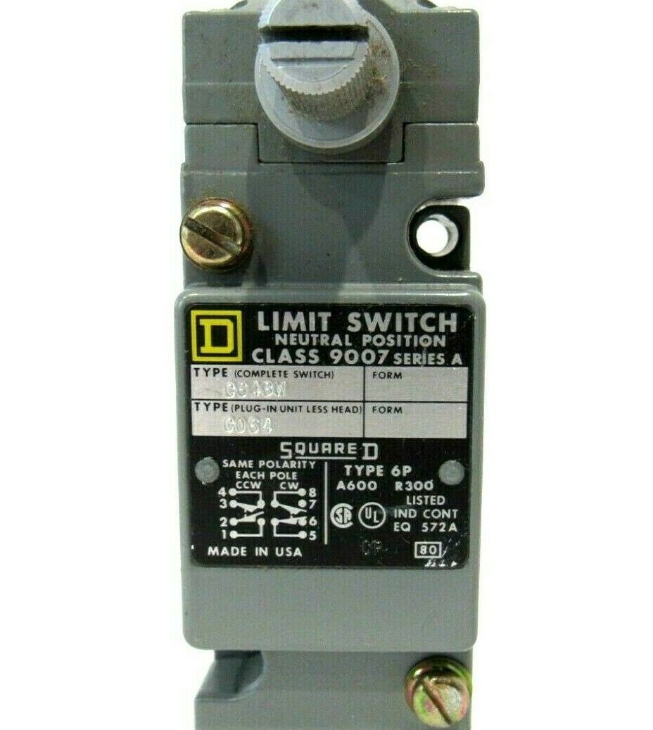 NEW SQUARE D 9007-C64BW LIMIT SWITCH SER.A 9007C64BW - SB Industrial ...