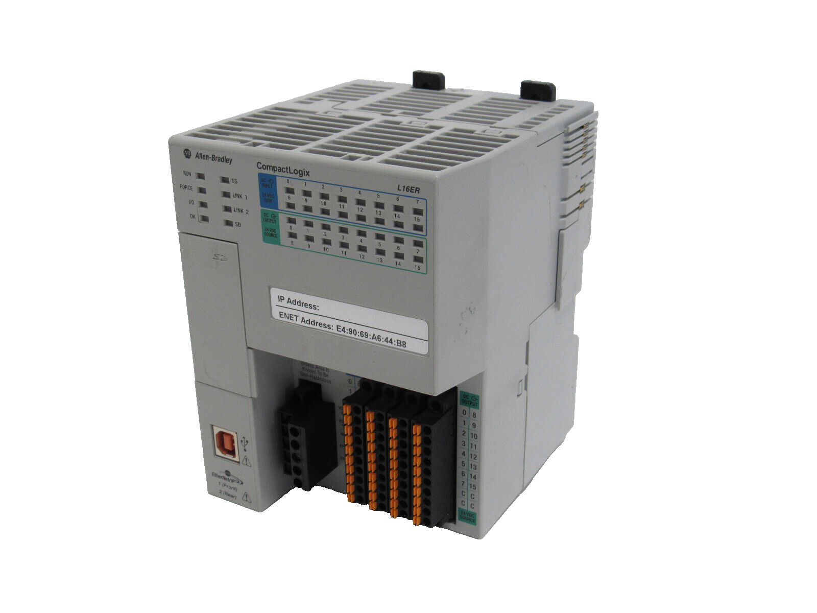 USED ALLEN BRADLEY 1769-L16ER-BB1B COMPACTLOGIX CONTROLLER SER. B ...