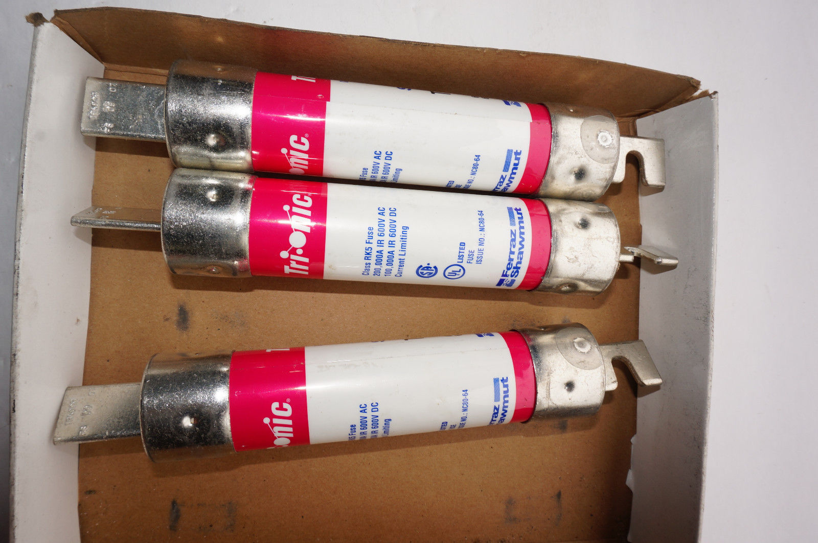 3 NEW FERRAZ SHAWMMUT TRS-80-R FUSES TRS80R - SB Industrial Supply, Inc.