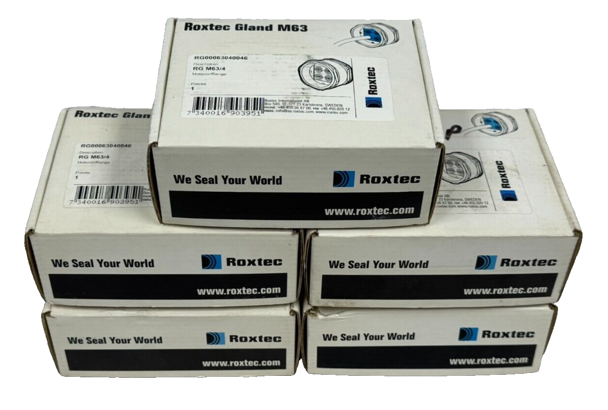 LOT OF 5 NEW ROXTEC RG00063040046 GLANDS RG M63/4 - SB Industrial ...