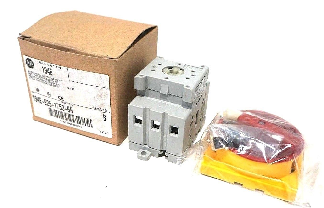 NEW ALLEN BRADLEY 194E-E25-1753-6N MAIN SWITCH SER.B 194EE2517536N - SB ...