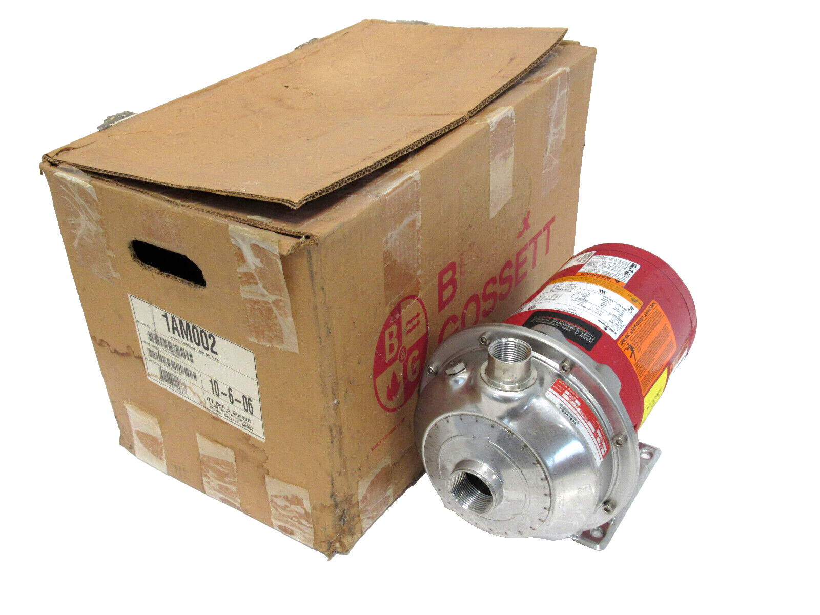 NEW BELL & GOSSETT 1AM002 PUMP 1/2HP 208-230/460V 30-1T 3530 SERIES ...