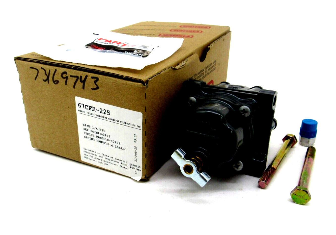 NEW FISHER CONTROLS 67CFR-225 PRESSURE REGULATOR 1/4" NPT 40PSI ...