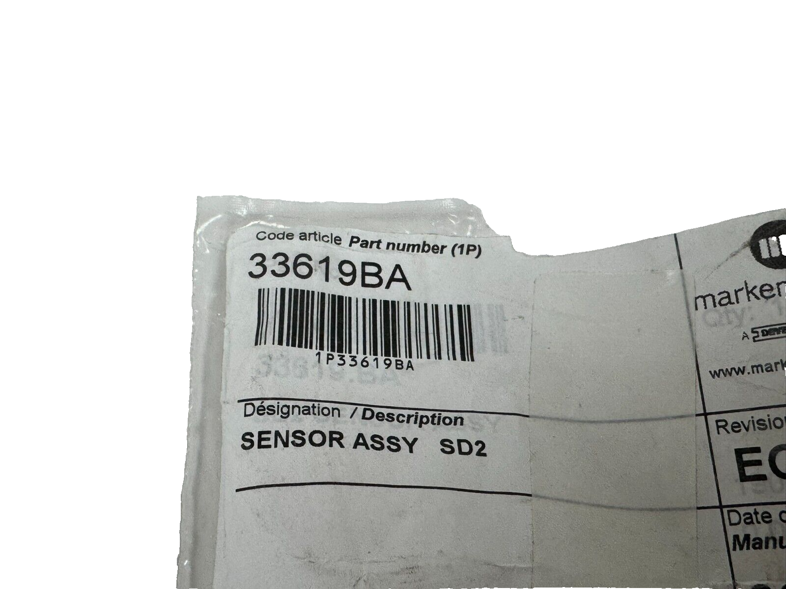 NEW MARKEM-IMAJE 33619BA SENSOR ASSY SD2 - SB Industrial Supply, Inc.