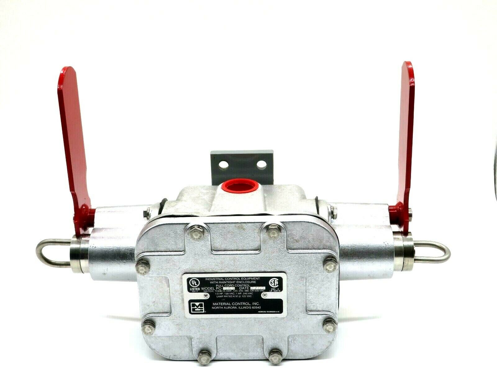 NEW MATERIAL CONTROL INC. PC-D4T PULL CORD CONTROL SWITCH 1/2 HP 120VAC ...