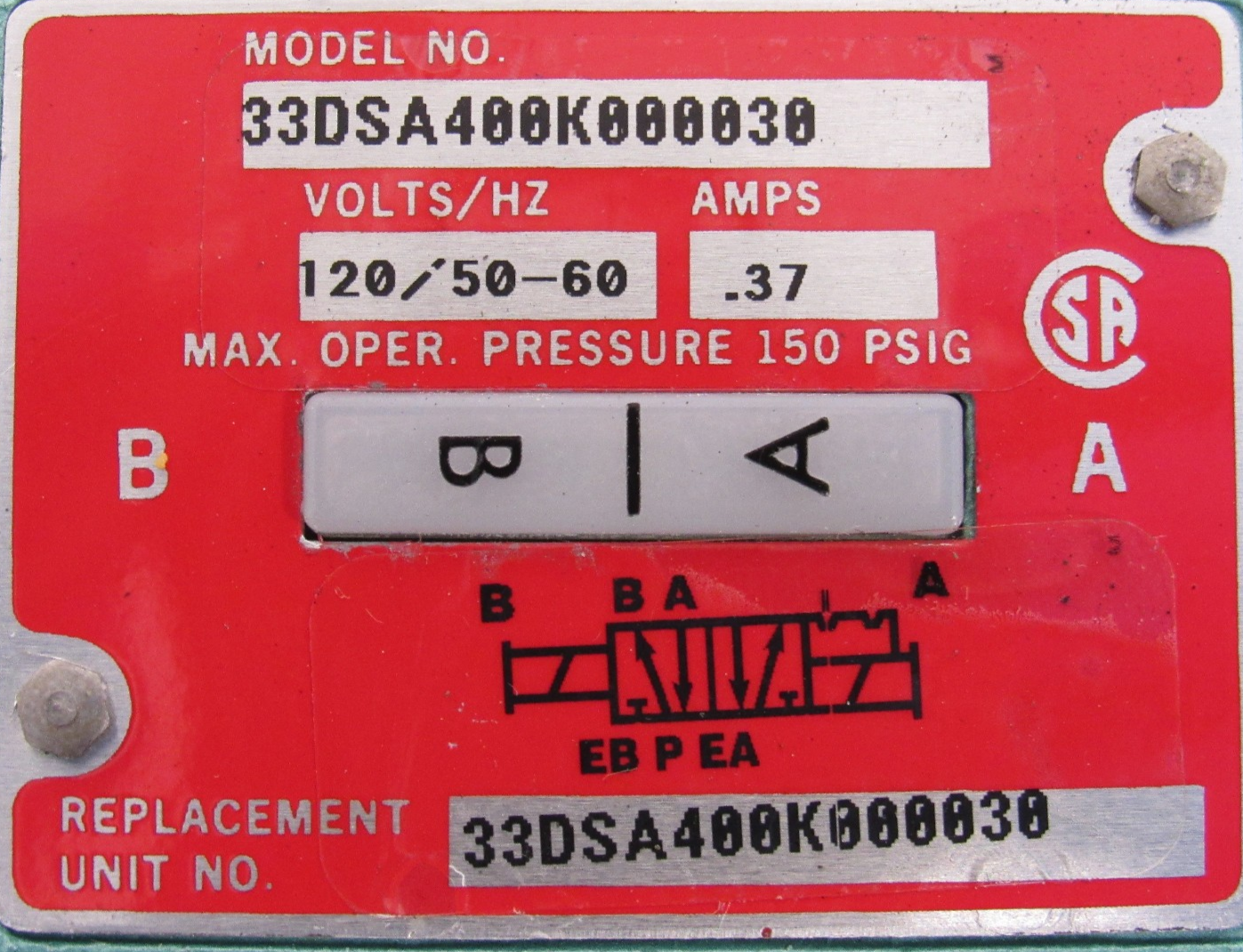 NEW NUMATICS 33DSA400K000030 SOLENOID VALVE 120V - SB Industrial Supply ...