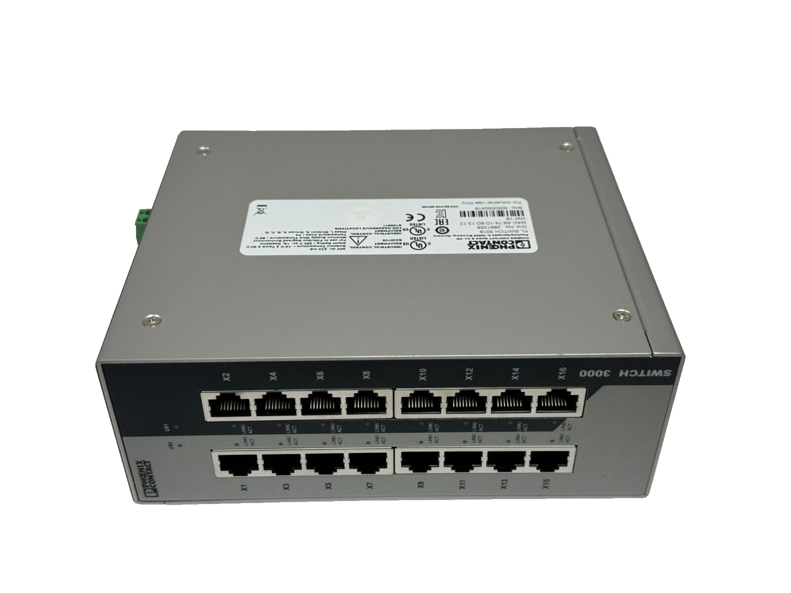 NEW PHOENIX CONTACT FL-SWITCH-3016 INDUSTRIAL ETHERNET SWITCH 2891058 ...
