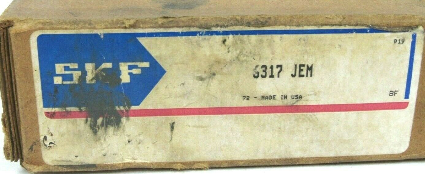 NEW SEALED SKF 6317-JEM SINGLE ROW BALL BEARING 6317JEM - SB Industrial ...