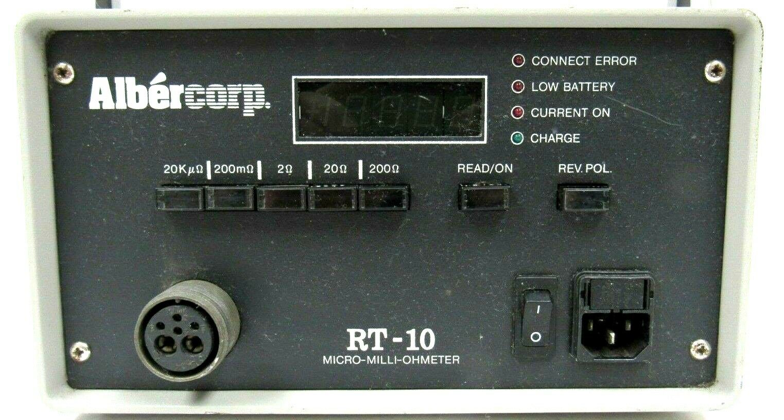 USED ALBER CORPORATION RT-10 MICRO MILLI OHMETER 1000-010 RT10 - SB ...