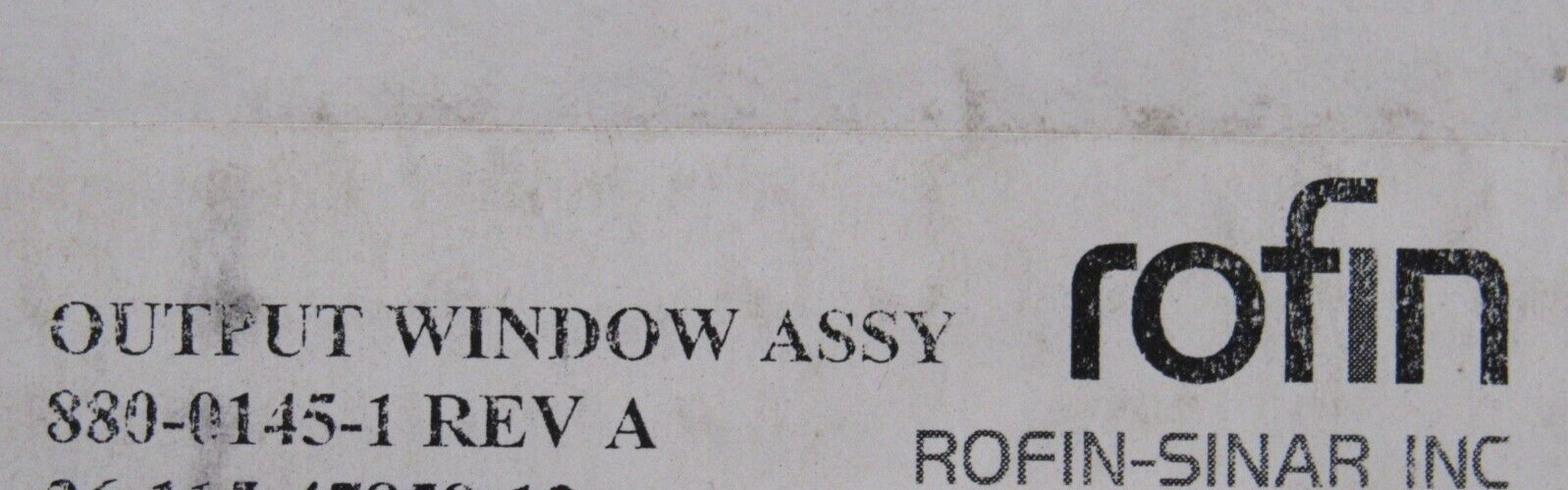 USED ROFIN 880-0145-1 OUTPUT WINDOW ASSY REV A 88001451 - SB Industrial ...