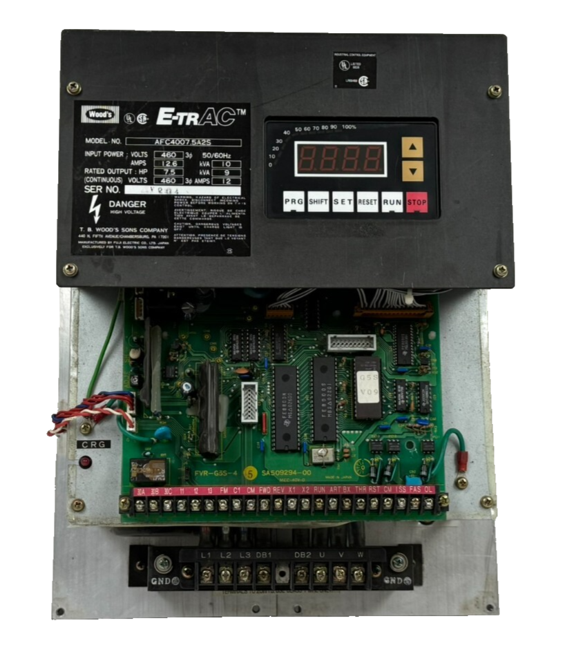 USED TB WOODS AFC4007.5A2S E-TRAC DRIVE 7.5HP 460V 12.6A - SB ...