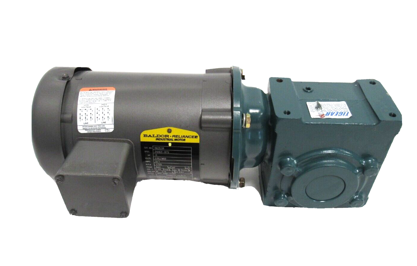NEW BALDOR 20Q40L56 GEAR MOTOR 40:1 VM3538 .5HP 230/460V - SB ...