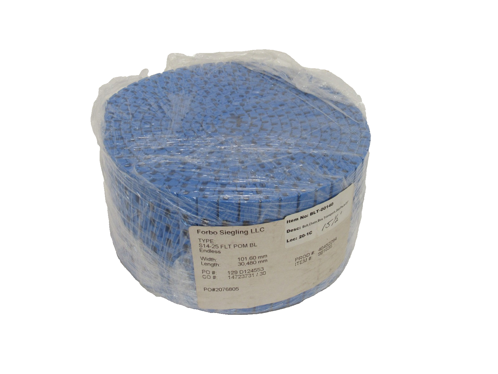 NEW FORBO SIEGLING 46452294 CONVEYOR BELT 4"x15-1/2FT S14-25 981635 ...