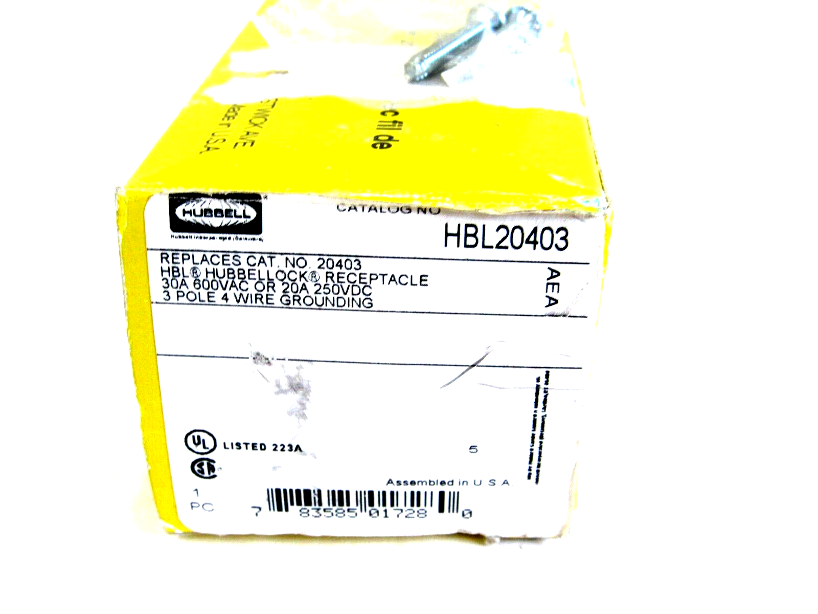 NEW HUBBELL HBL20403 RECEPTACLE - SB Industrial Supply, Inc.