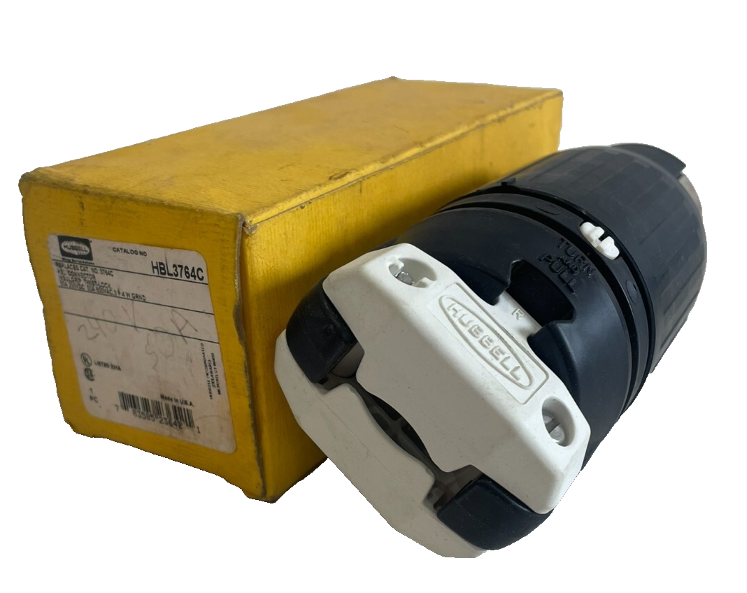NEW HUBBELL HBL3764C CONNECTOR 50AMP 250VDC 600VAC - SB Industrial ...