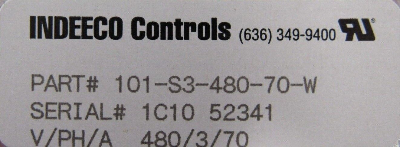 NEW INDEECO 101-S3-480-70-W POWER CONTROLLER 101S348070W - SB Industrial Supply, Inc.