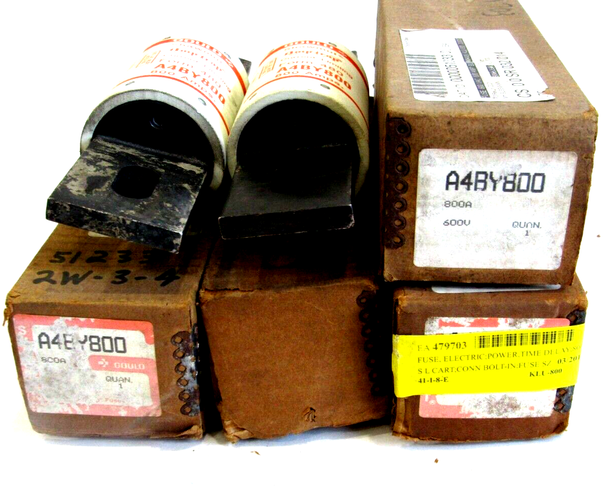 NEW LOT OF 6 GOULD SHAWMUT A4BY800 TIME DELAY FUSE 800AMP 600VAC - SB ...