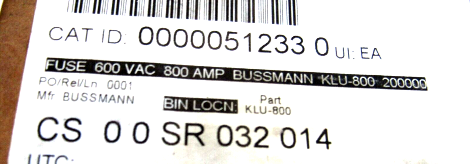 NEW LOT OF 6 GOULD SHAWMUT A4BY800 TIME DELAY FUSE 800AMP 600VAC - SB ...