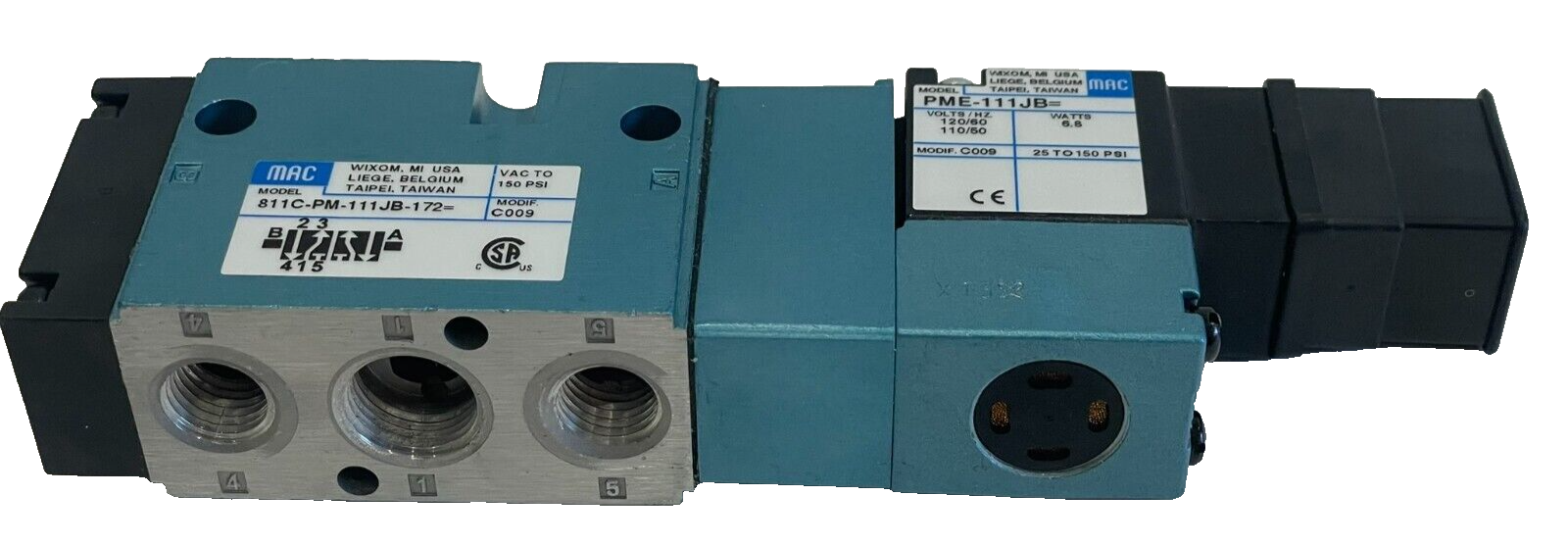 NEW MAC VALVES 811C-PM-111JB-172 SOLENOID VALVE 811CPM111JB172 - SB ...