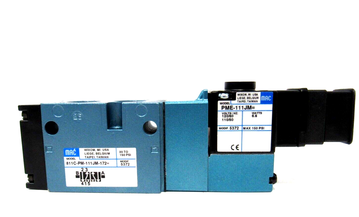 NEW MAC VALVES 811C-PM-111JM-172 SOLENOID VALVE 811CPM111JM172 - SB ...