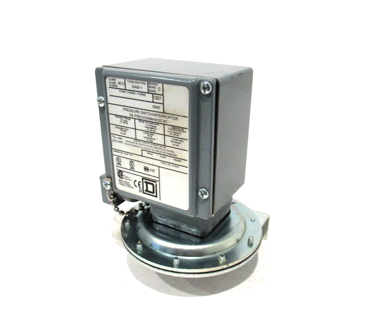 NEW SQUARE D 9012-GAW-1 PRESSURE SWITCH SER.C 9012GAW1 - SB Industrial ...