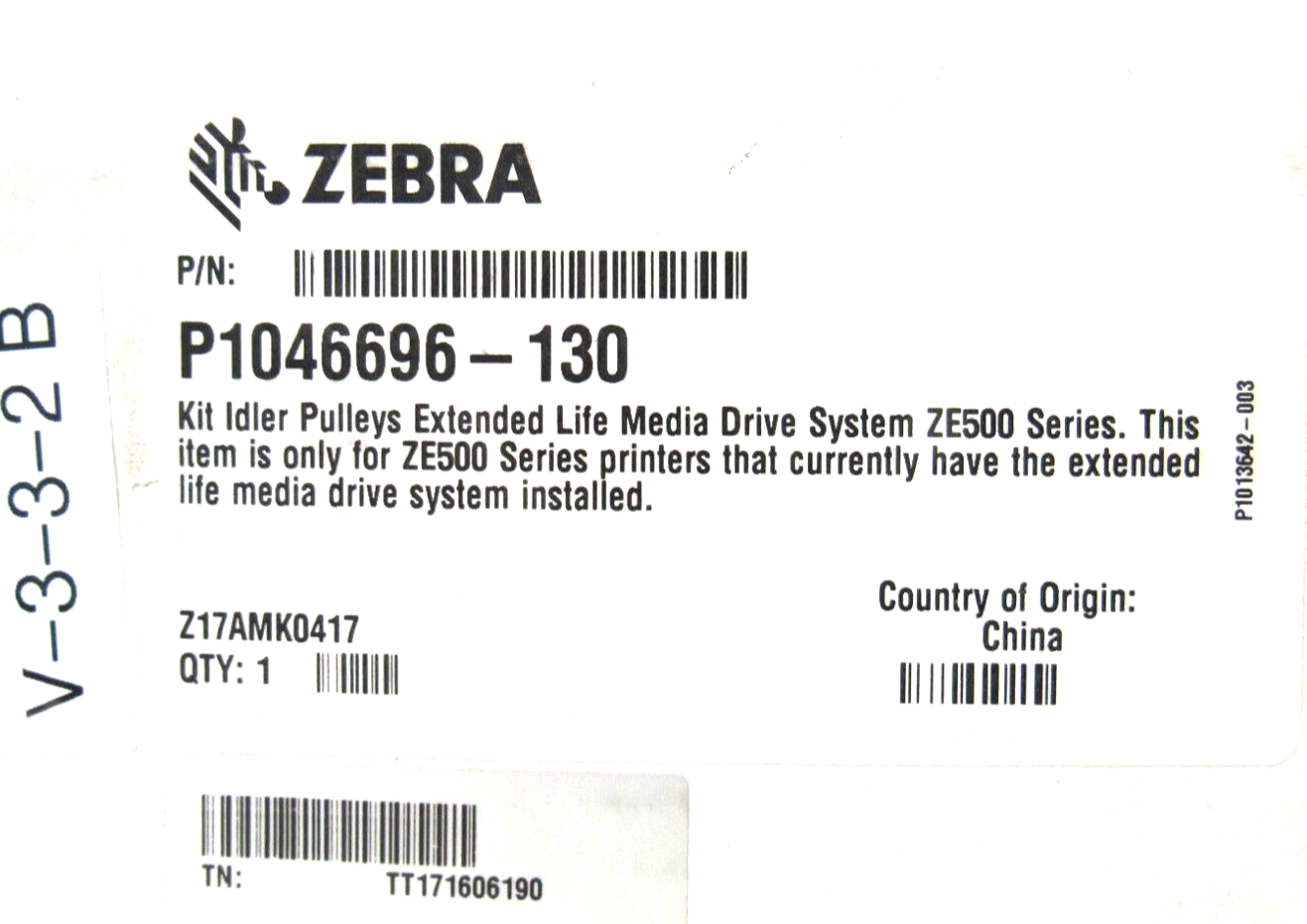 NEW ZEBRA P1046696-130 IDLER PULLY KIT P1046696130 - SB Industrial ...