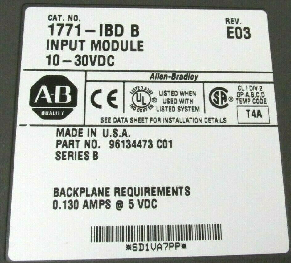 3 NEW ALLEN BRADLEY 1771-IBD INPUT MODULES SER.B 1771IBD - SB ...