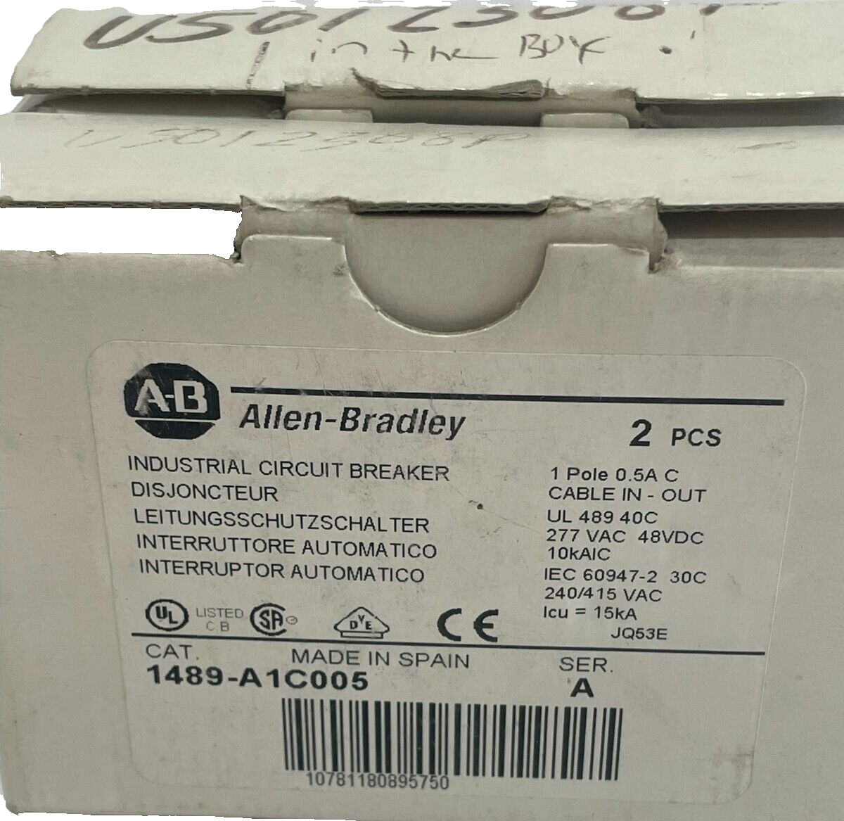 ALLEN BRADLEY 1489-A1C005 CIRCUIT BREAKER SER.A 3 PCS. 1489A1C005 NEW ...