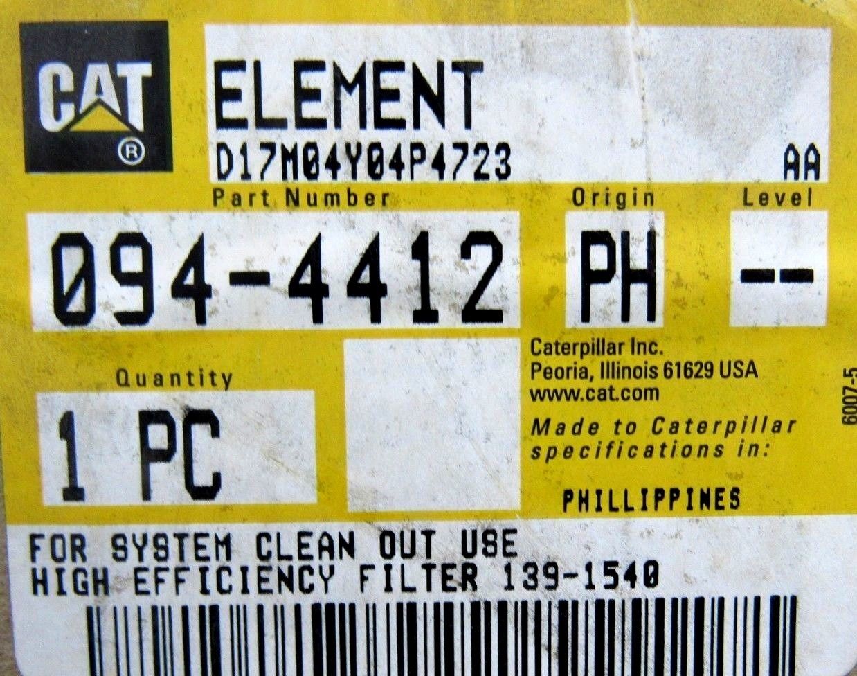 NEW CAT 094-4412 FILTER 0944412 - SB Industrial Supply, Inc.