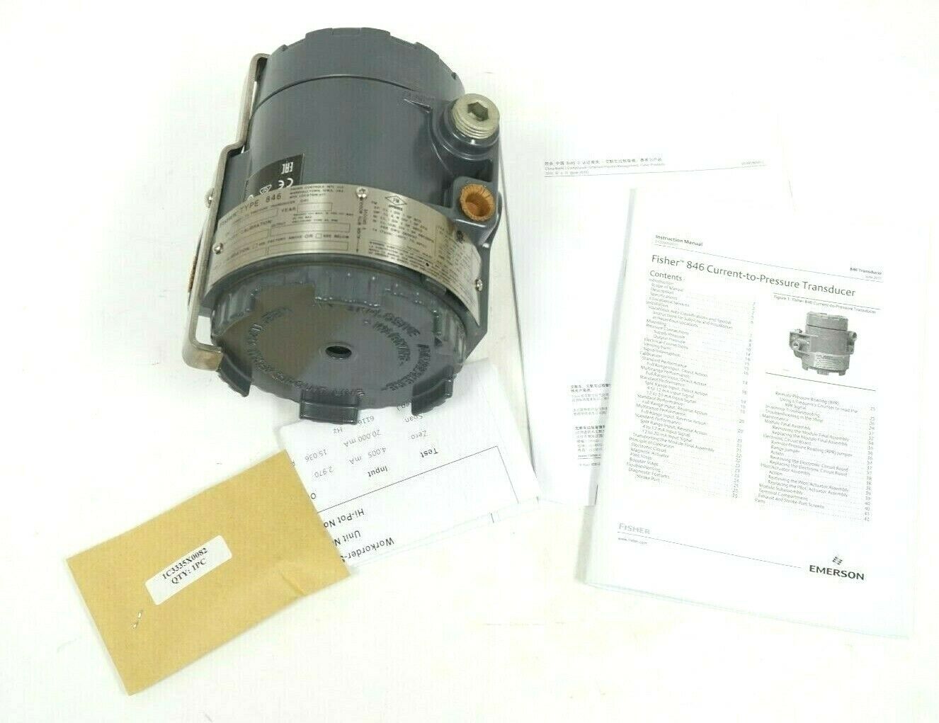 NEW FISHER TYPE 846 CURRENT TO PRESSURE TRANSDUCER - SB Industrial ...