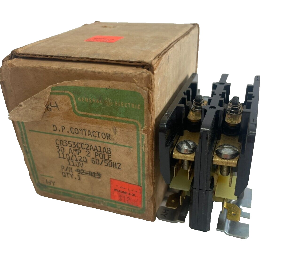 NEW GENERAL ELECTRIC CR353CC2AA1AB CONTACTOR 30AMP 2 POLE - SB ...