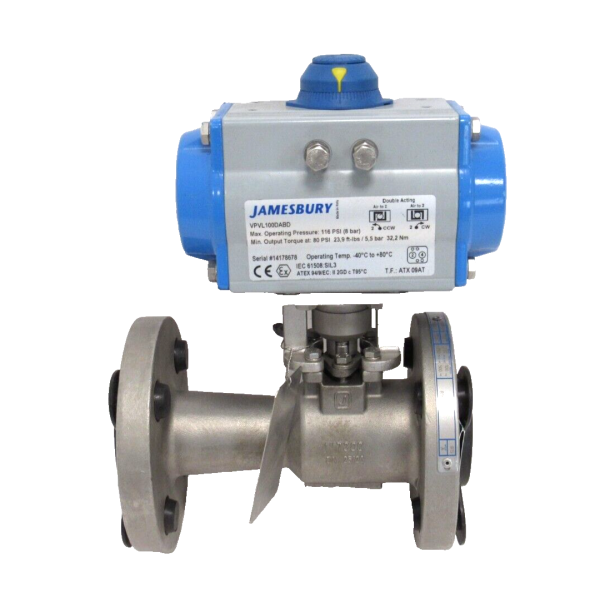 NEW JAMESBURY 7300313600XTZ2 PNEUMATIC BALL VALVE ACTUATOR 1 ...