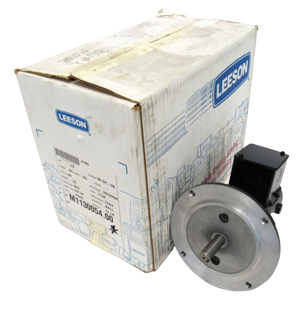 NEW LEESON M1130054.00 DC MOTOR 1/6HP 90VDC 1750RPM M113005400 - SB ...