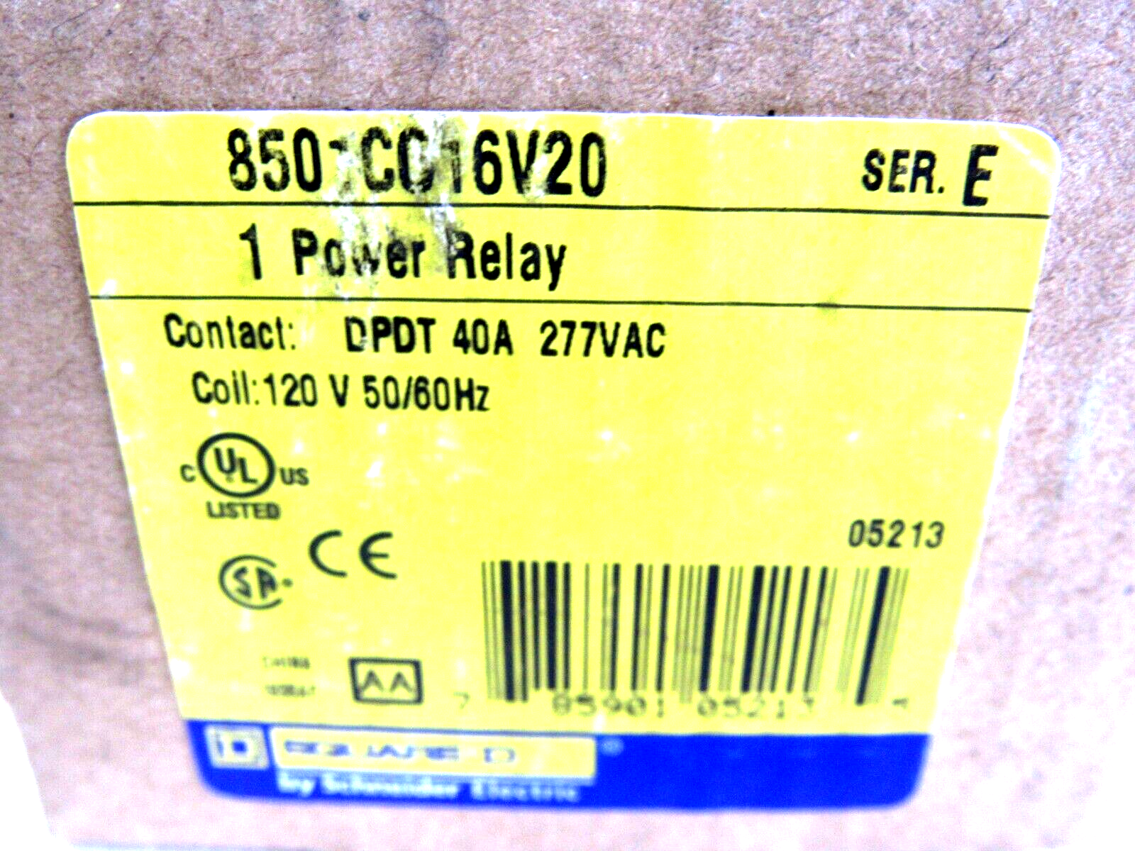 NEW SQUARE D 8501CO16V20 POWER RELAY SERIES E - SB Industrial Supply, Inc.