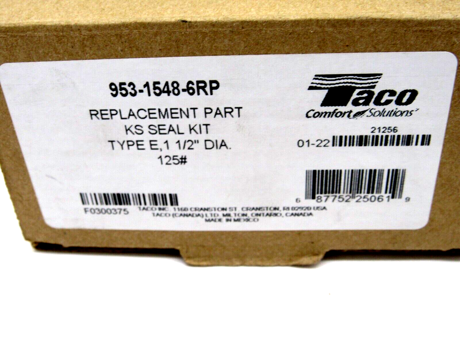 NEW TACO 953-1548-6RP KS SEAL KIT TYPE E 1 1/2"DIA 95315486RP - SB ...