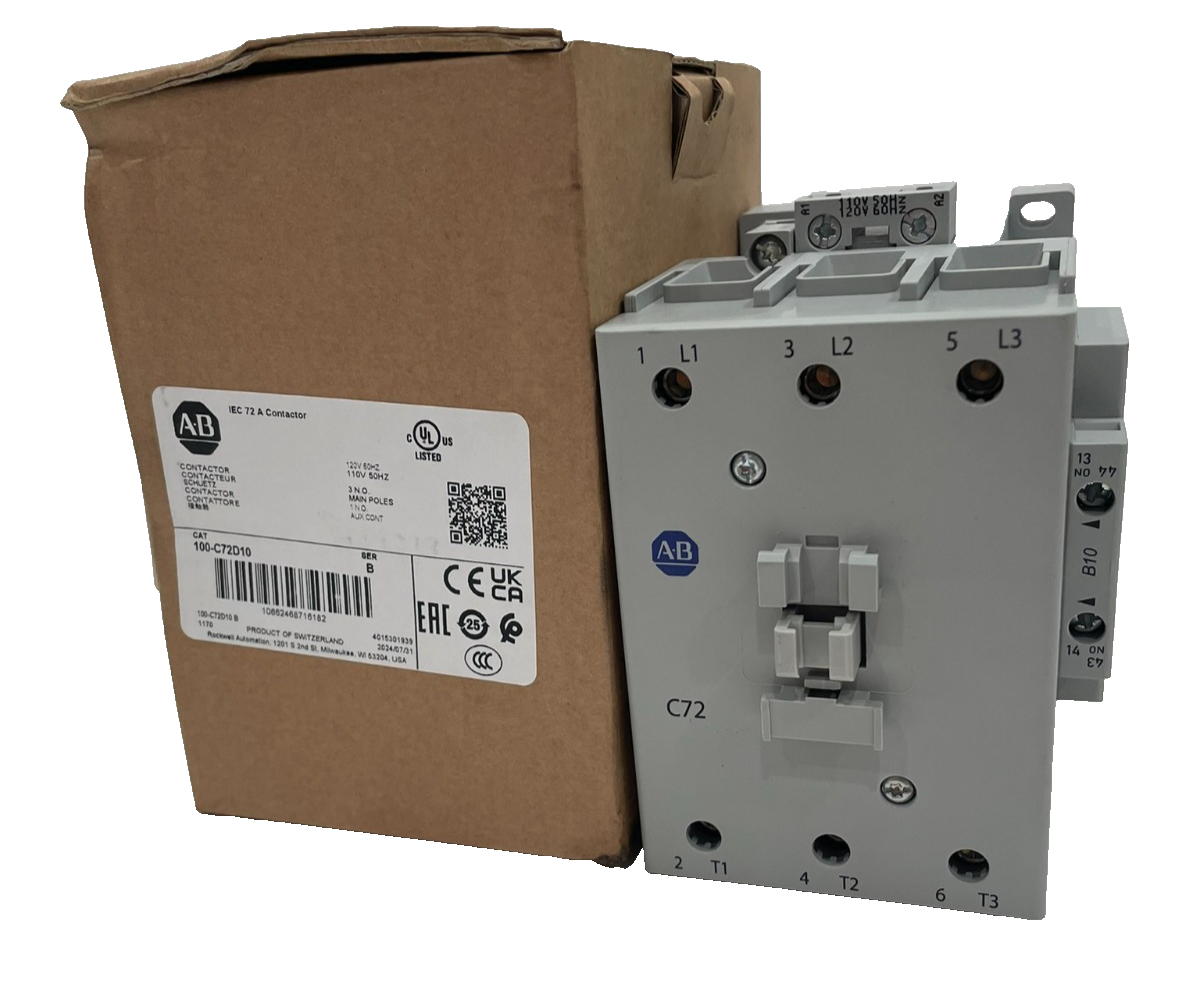 ALLEN BRADLEY 100-C72D10 CONTACTOR SER. B 100C72D10 NEW, SURPLUS - SB ...