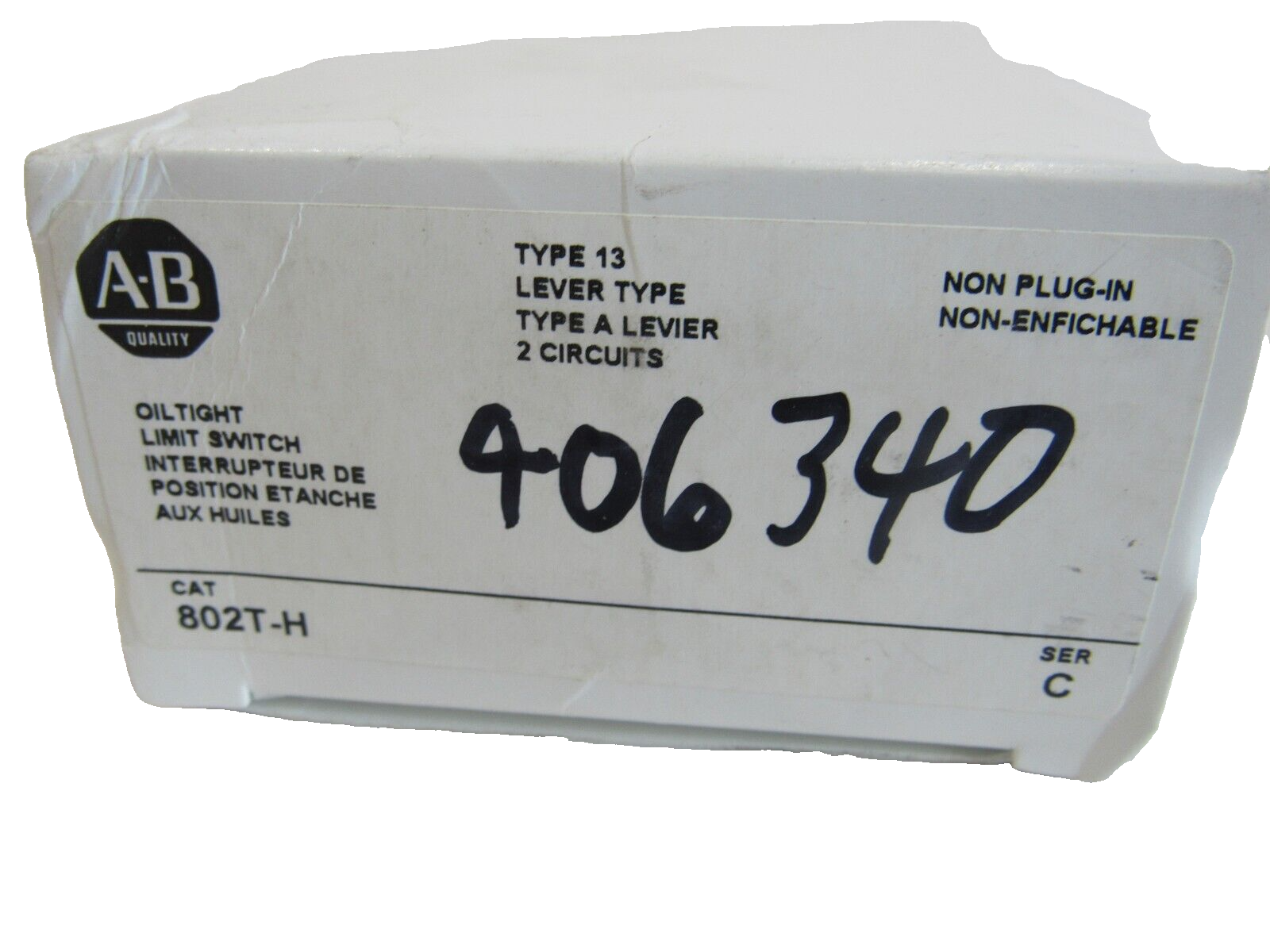 ALLEN BRALEY 802T-H LIMIT SWITCH 802TH SERIES C NEW, SURPLUS - SB ...