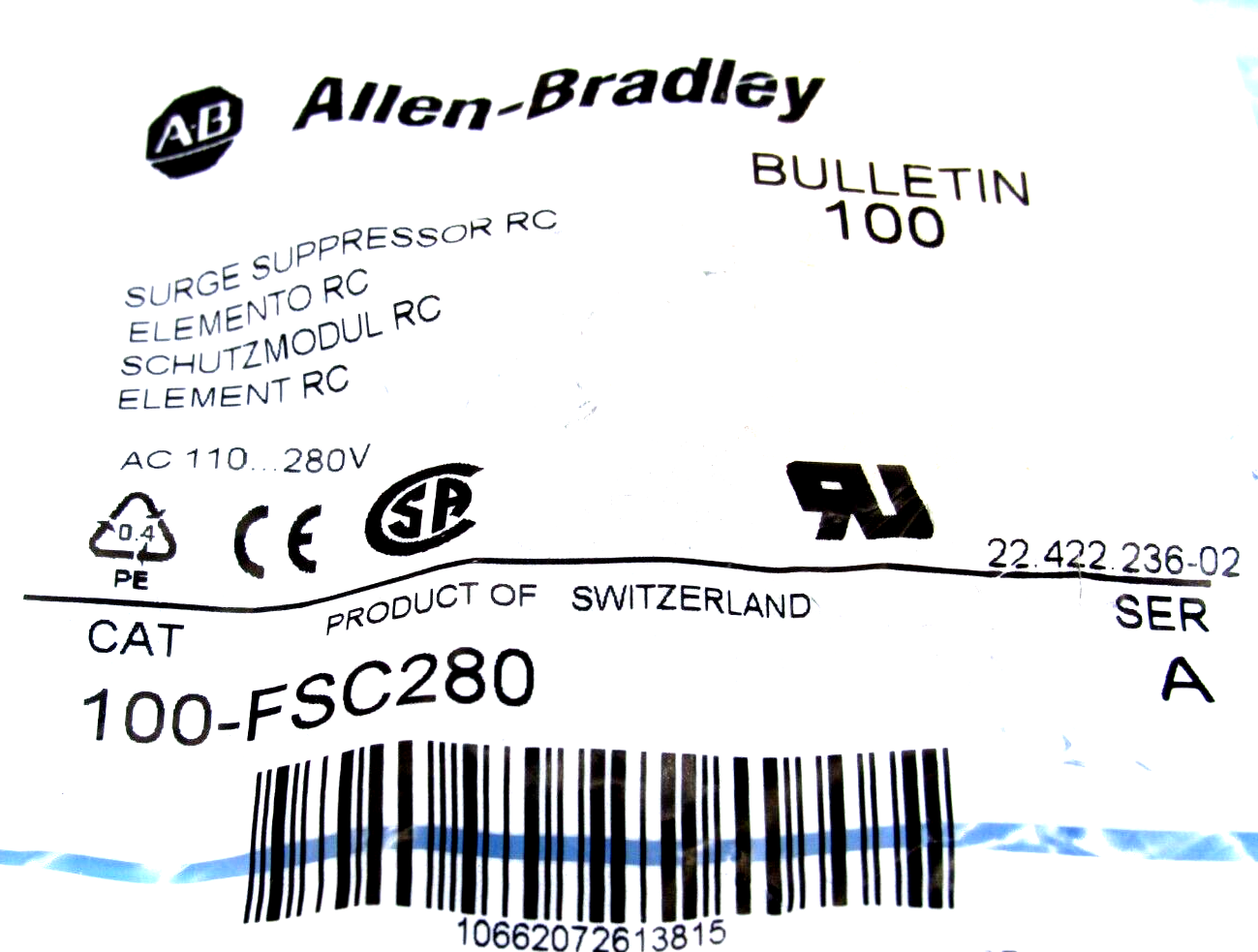 LOT OF 3 ALLLEN BRADLEY 100-FSC280 SURGE SUPPRESSOR 100FSC280 NEW ...