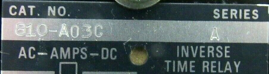 NEW ALLEN BRADLEY 810-A03C INVERSE TIME RELAY SERIES A 810A03C - SB ...