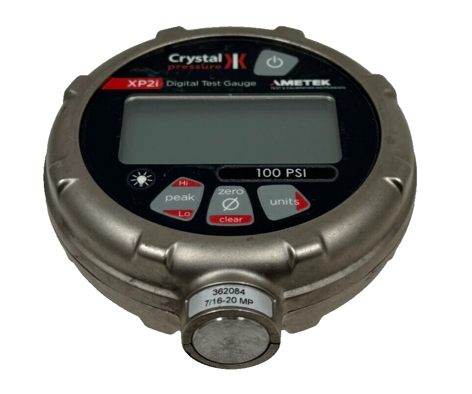 NEW AMETEK XP2i DIGITAL TEST GAUGE 100PSI 362084 7/16-20 MP - SB ...