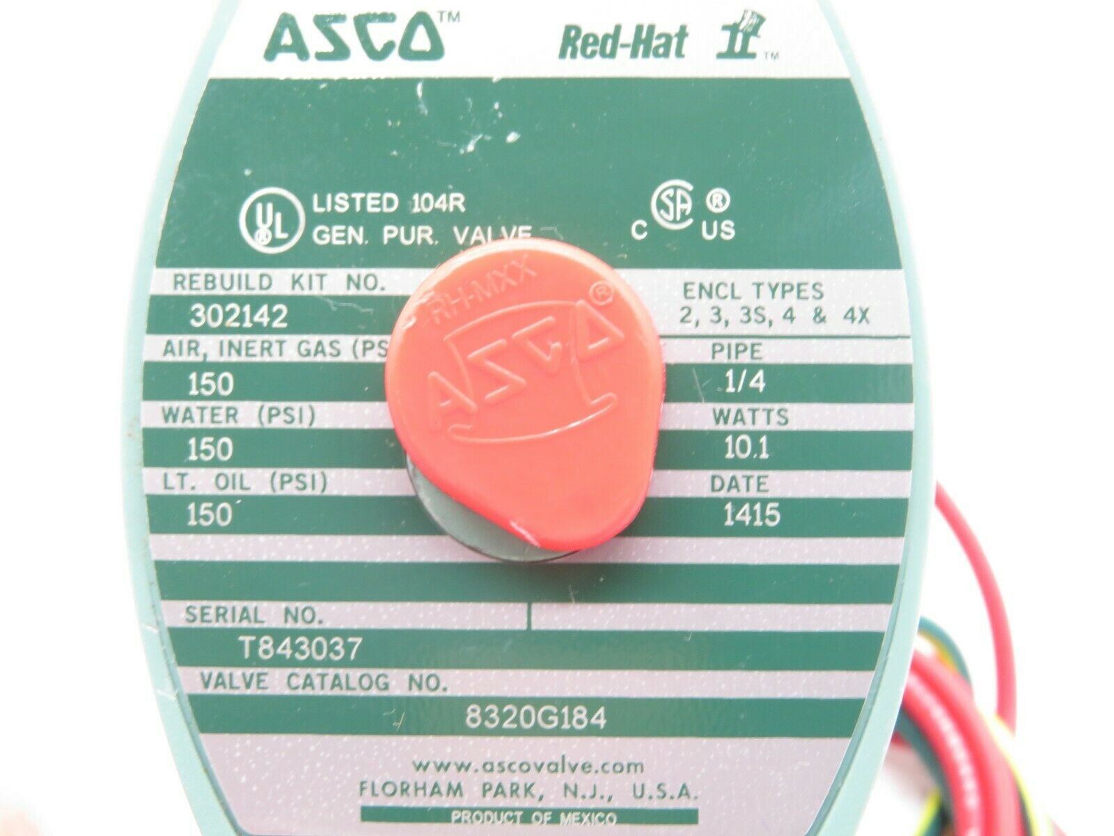 NEW ASCO 8320G184 SOLENOID VALVE - SB Industrial Supply, Inc.