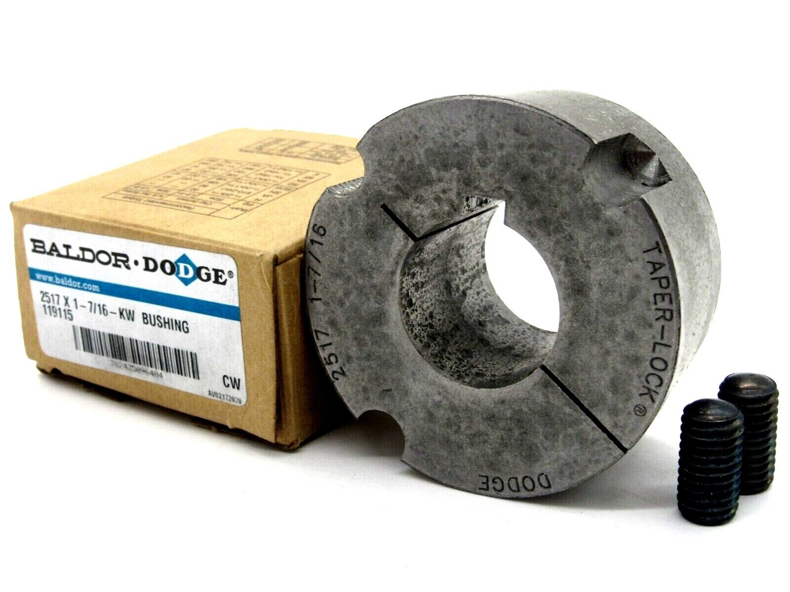 NEW BALDOR DODGE 2517X1-7/16-KW BUSHING TAPER-LOCK 119115 2517X1716KW ...
