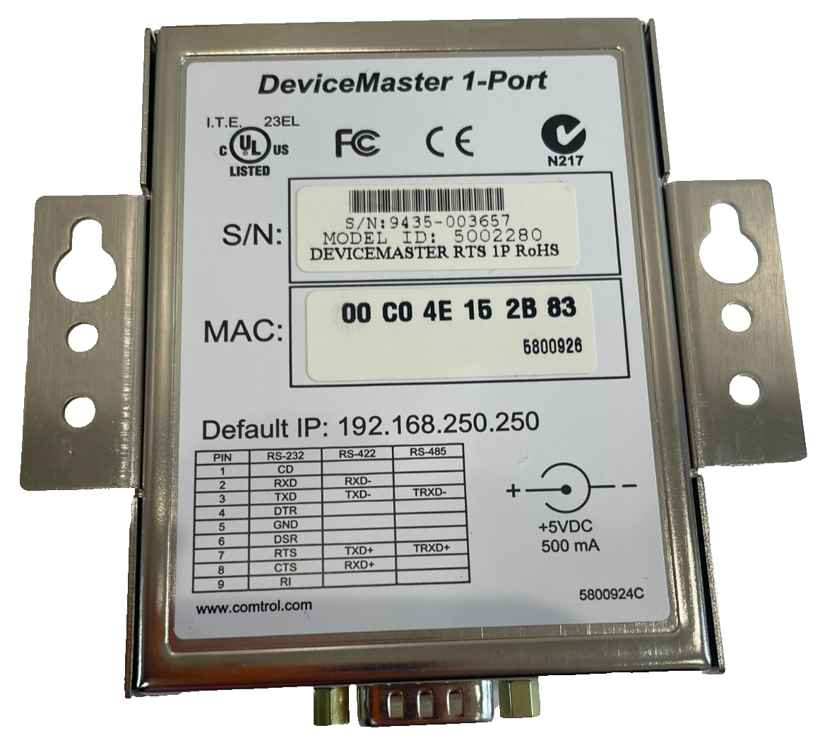 NEW COMTROL 5002280 ETHERNET MODULE 5VDC - SB Industrial Supply, Inc.