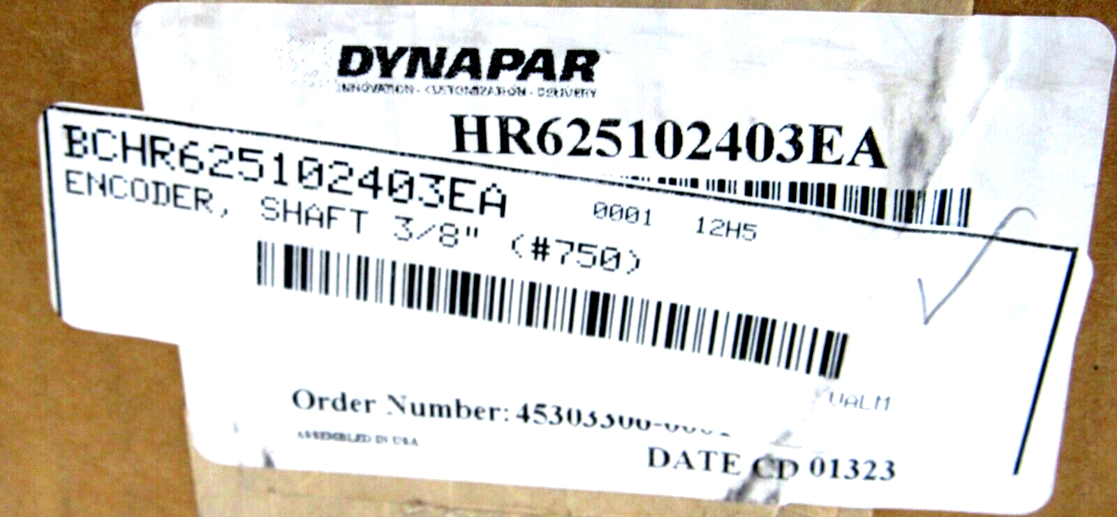 NEW DYNAPAR HR625102403EA INCREMENTAL ENCODER 3/8" SHAFT - SB ...