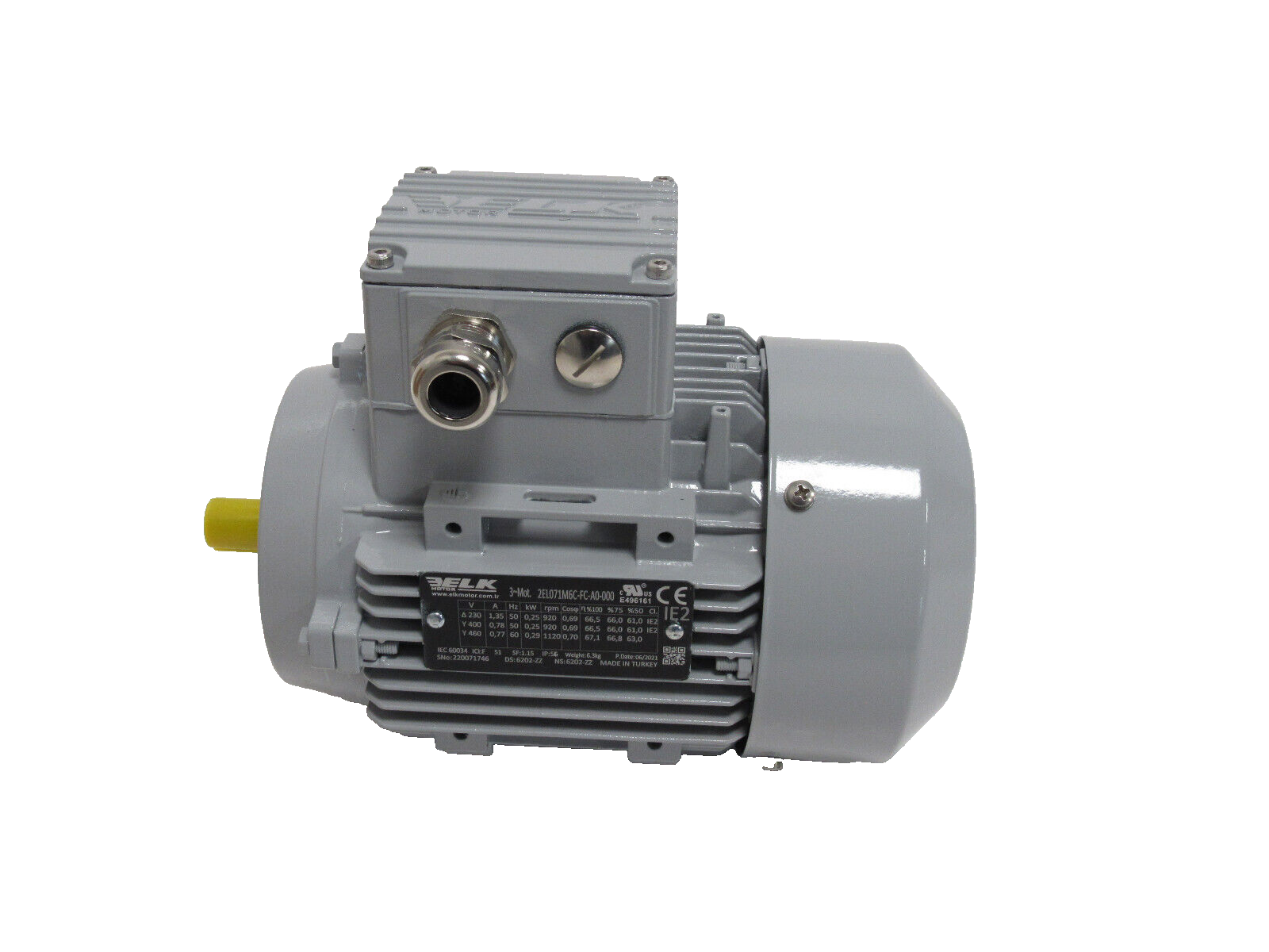 NEW ELK 2EL071M6C-FC-A0-000 MOTOR 230/400/460V 2EL071M6CFCA0000 - SB ...