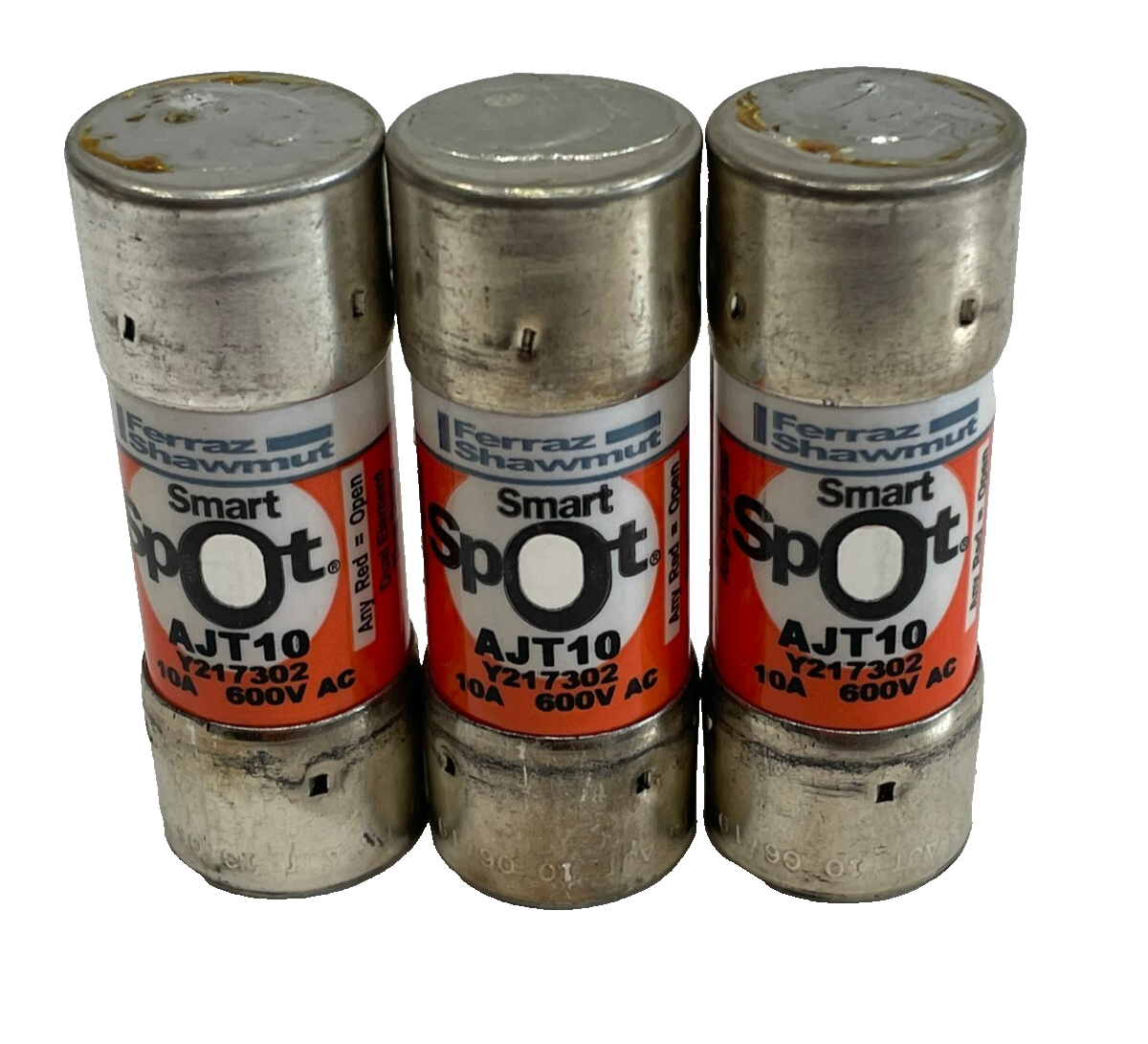 NEW FERRAZ SHAWMUT AJT10 FUSES 10A 600V LOT OF 3 - SB Industrial Supply ...