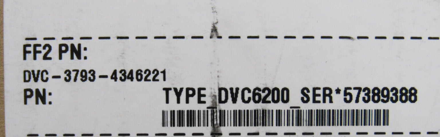 NEW FISHER DVC-3793-4346221 VALVE POSITIONER DVC6200 DVC37934346221 ...