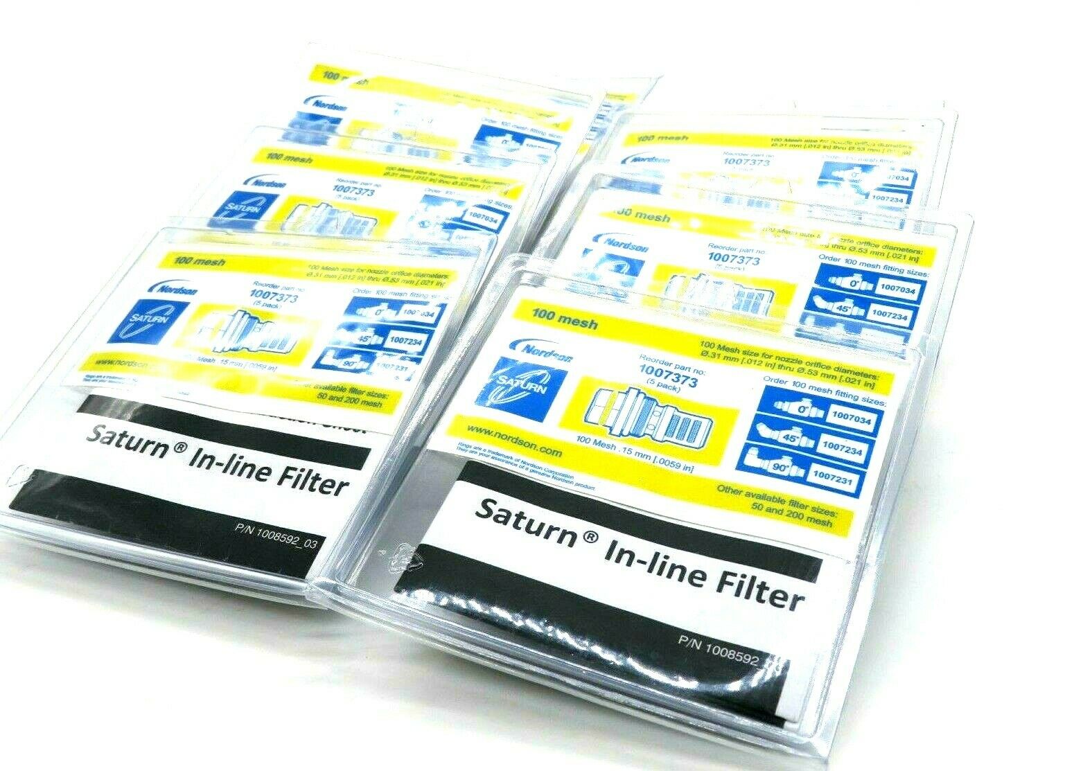 NEW LOT OF 8 PACKS OF 5 NORDSON 1007373 SATURN IN LINE FILTER - SB ...