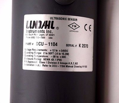 NEW LUNDAHL DCU-1104 ULTRASONIC SENSOR DCU1104 - SB Industrial Supply, Inc.