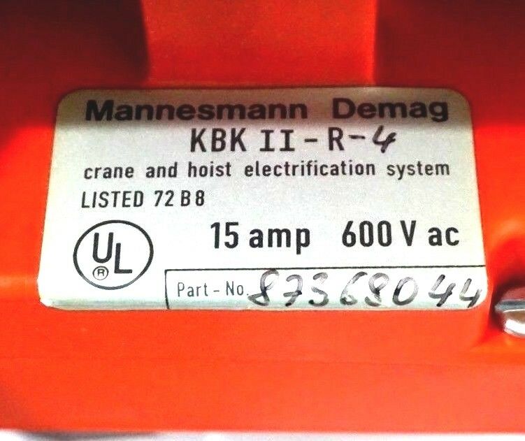 NEW MANNESMANN DEMAG KBK II-R-6 CRANE & HOIST SYSTEM 87368044 KBKIIR6 ...